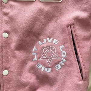 kings Play | Jackets & Coats | Kings Play Brand Pink Varsity Jacket ...